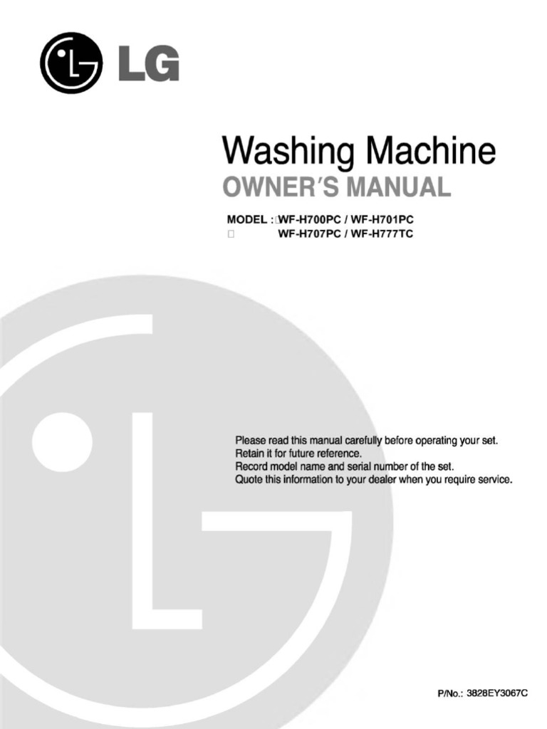 LG Washing Machine Manual | PDF