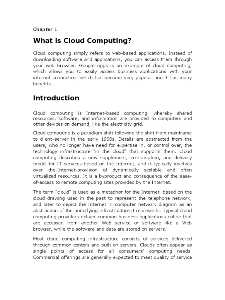 Chapter 1 | PDF | Cloud Computing | Web Application
