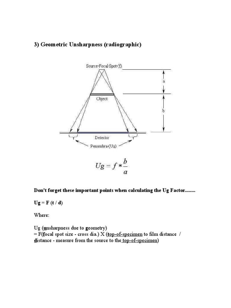 3) Geometric Unsharpness (Radiographic) | PDF | Welding | Construction