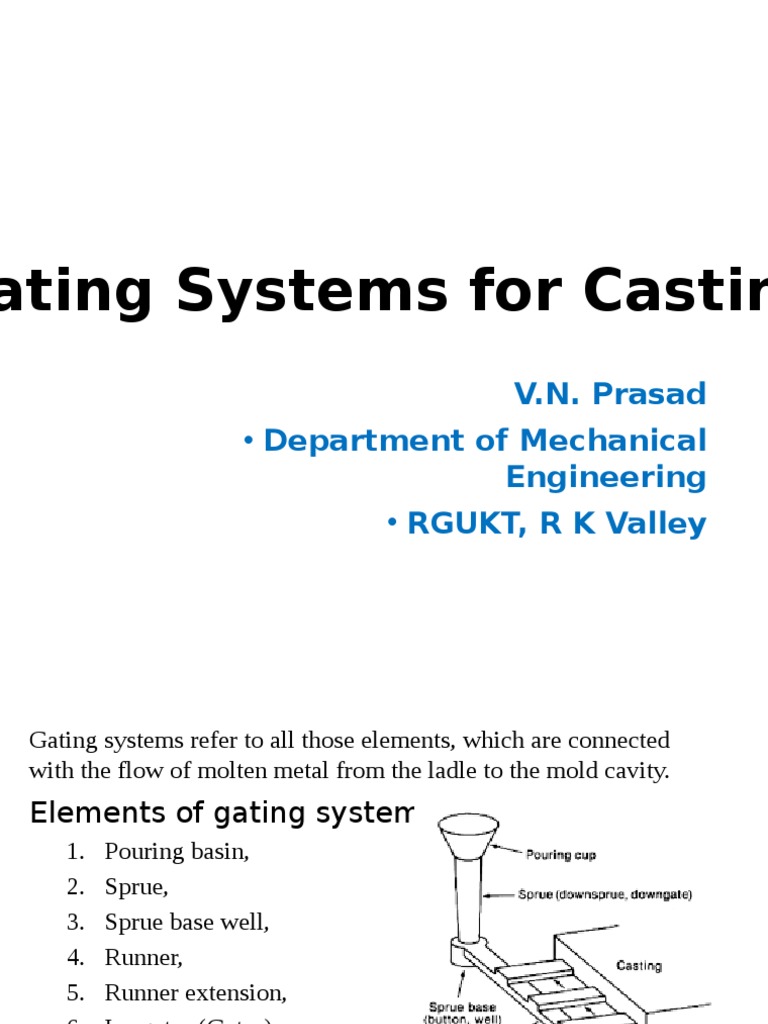 Casting Gating Systems Guide | PDF | Casting (Metalworking) | Applied ...