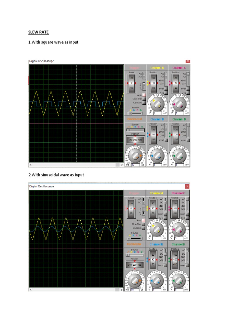 1.with Square Wave As Input: Slew Rate | PDF