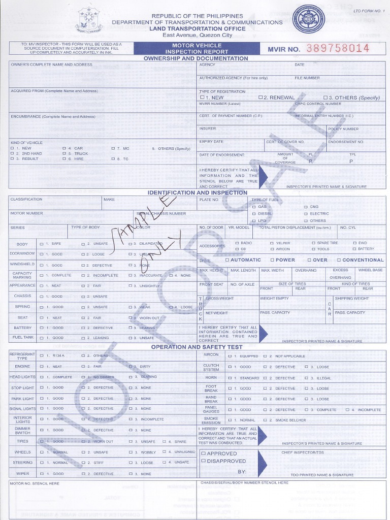 04 Motor Vehicle Regn Forms 5-7 Binder1 | PDF