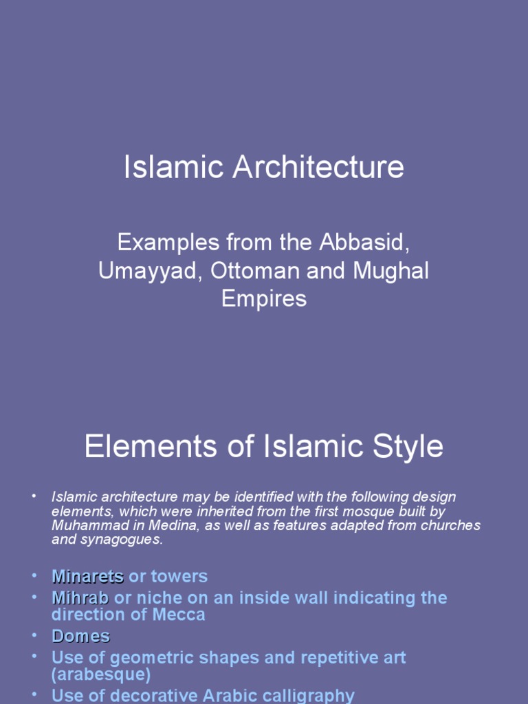 Islamic Architecture | PDF | Dome | Mosque