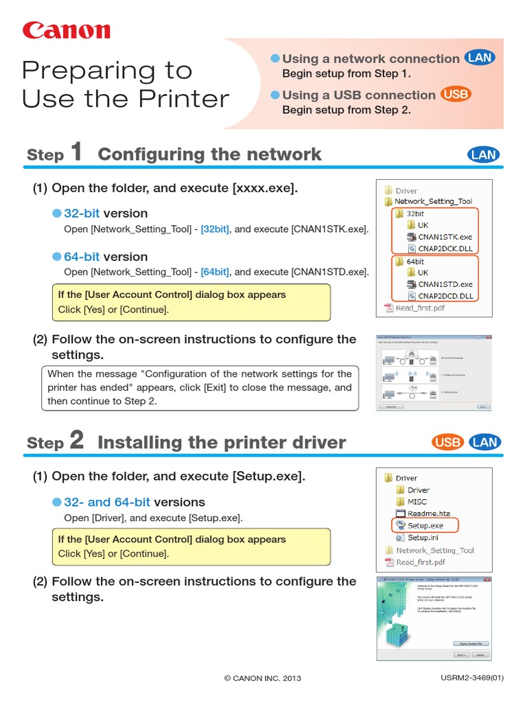 Printer Setup Guide for 32/64-bit Systems | PDF
