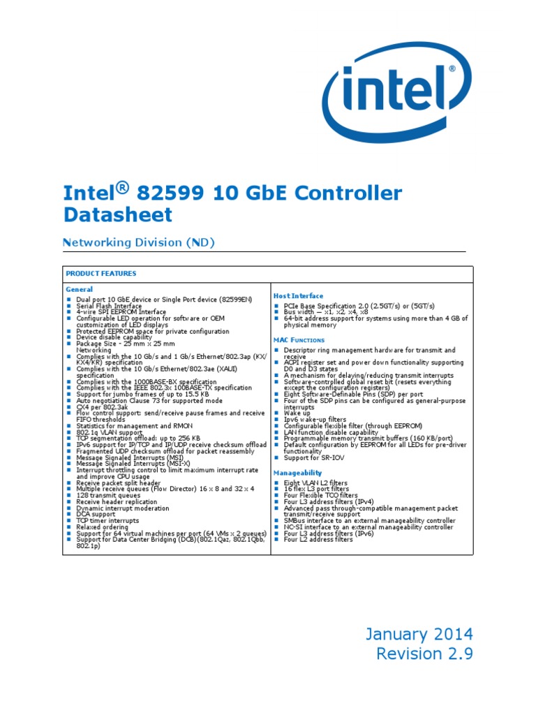 10 Gbe Controller Datasheet PDF | PDF | Transmission Control Protocol | Internet Protocols