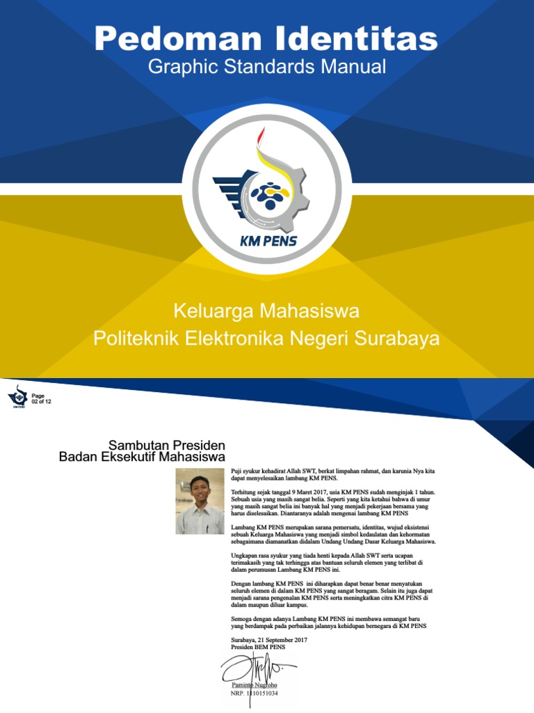 Pedoman Identitas Lambang KM PENS | PDF
