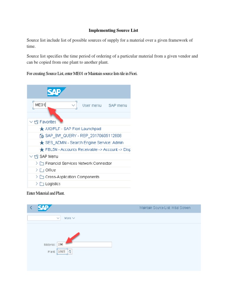 Source List Setup Guide for SAP Users | PDF | Science & Mathematics