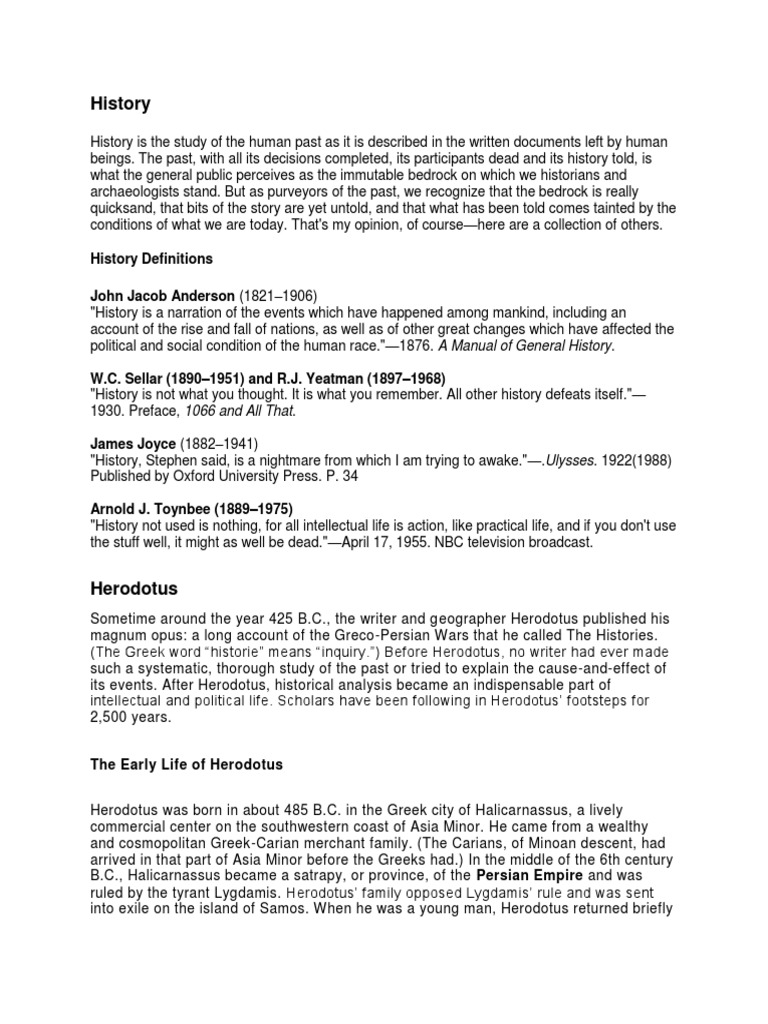 History & Herodotus | PDF | Herodotus | Achaemenid Empire
