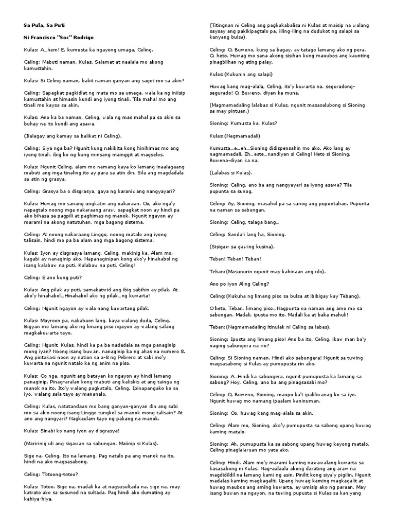 Sa Pula, Sa Puti | PDF