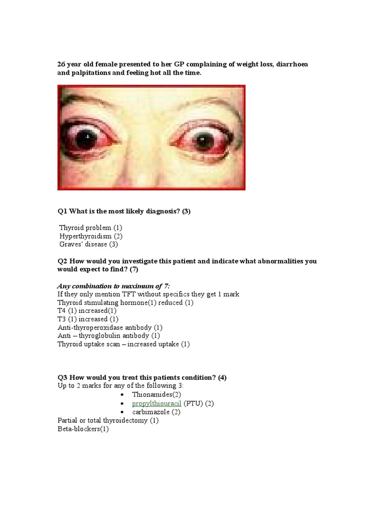 SC2 Sample Written Paper Questions With Answers 1 | PDF | Thyroid ...