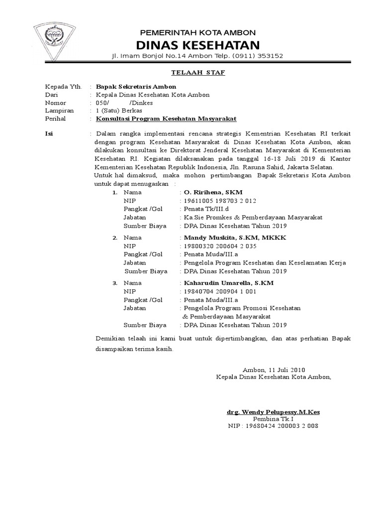 Telaah Staf Perubahan RKA | PDF