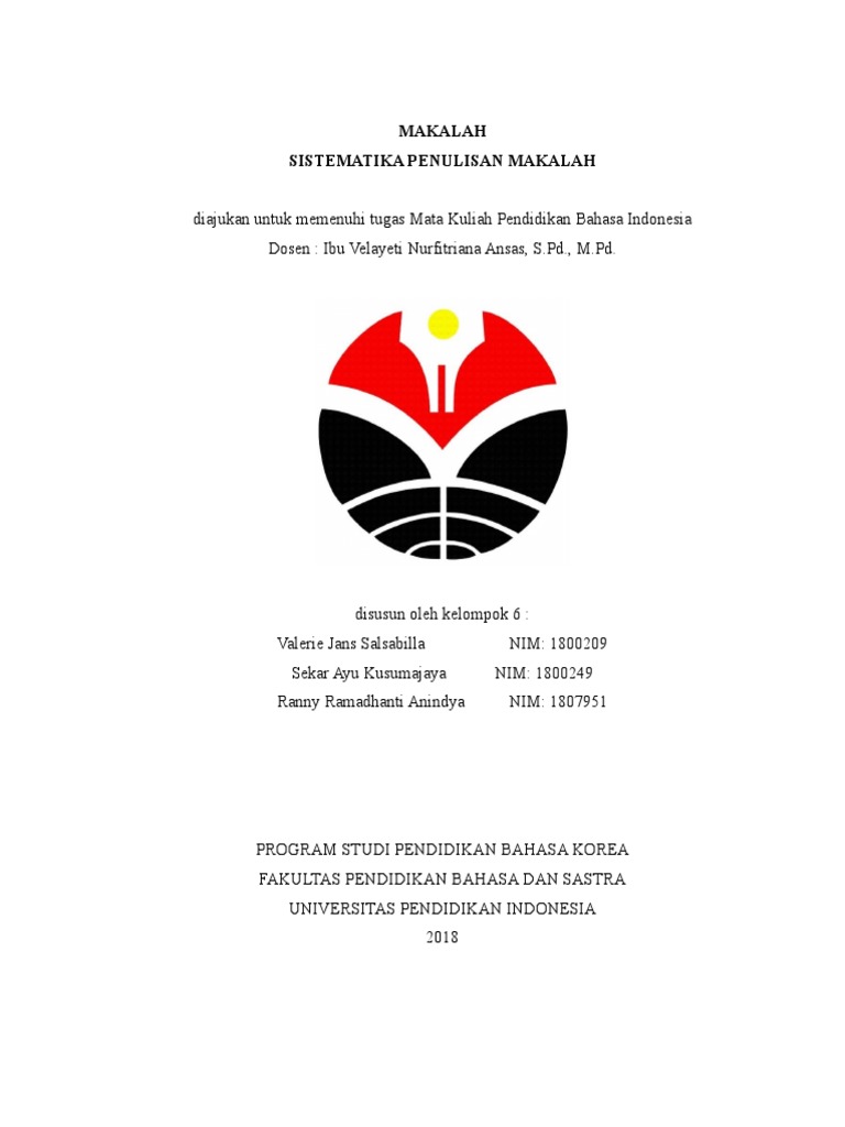 Sistematika Penulisan Makalah | PDF