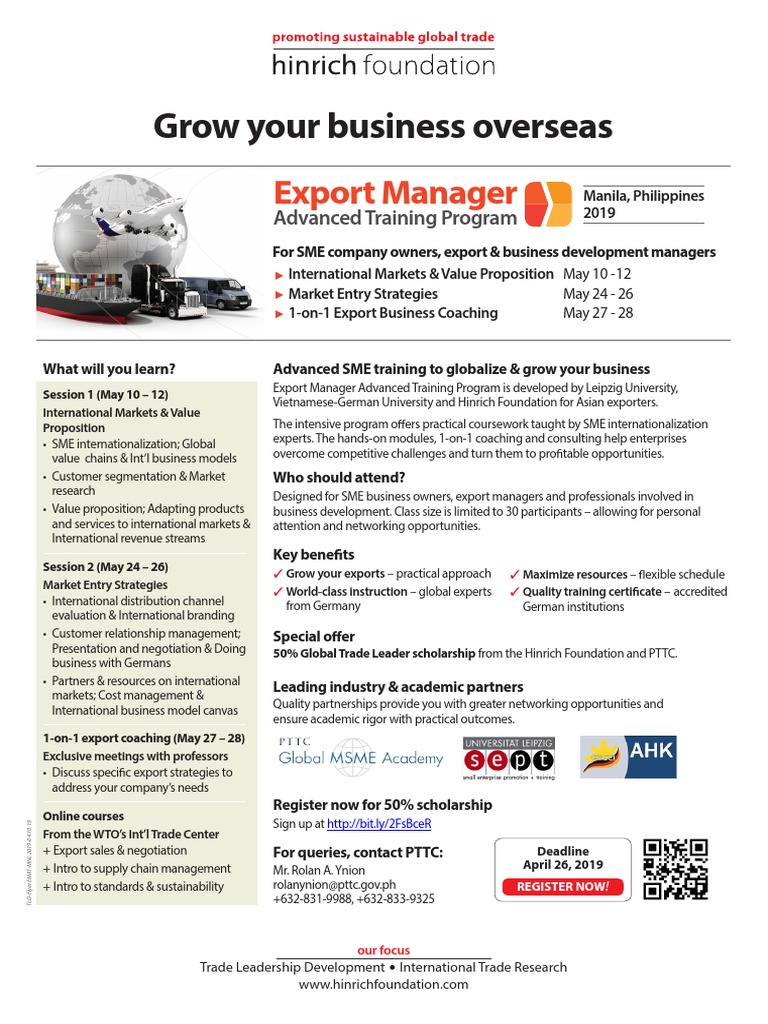 Grow Your Business Overseas: Export Manager | PDF | Exports | Market ...