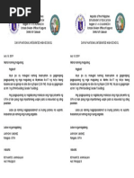 Sample Letter To Parents - Bisaya Version | PDF