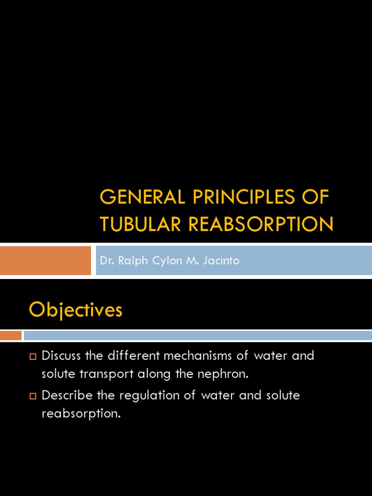 General Principles of Tubular Reabsorption | PDF | Angiotensin | Kidney