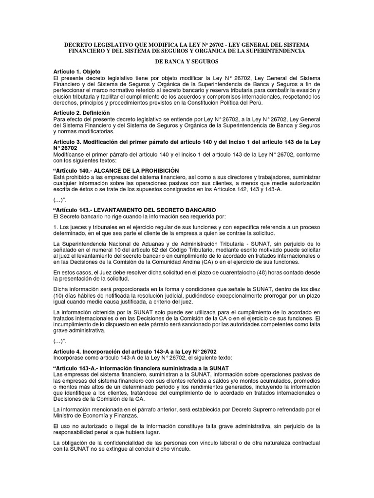 2019 Actividad NR 1. Ley Sistema Finaciero 26702 | PDF | Sistema financiero | Bancos