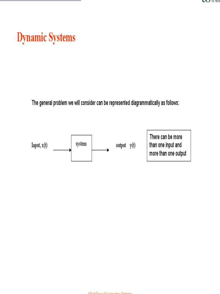 Dynamic Systems | PDF | Differential Equations | Mathematical Model