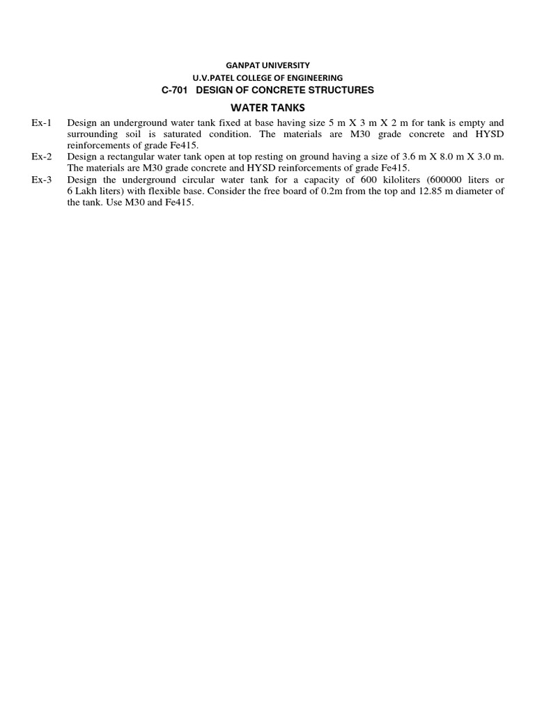 Water Tank PDF | PDF | Civil Engineering | Economic Sectors