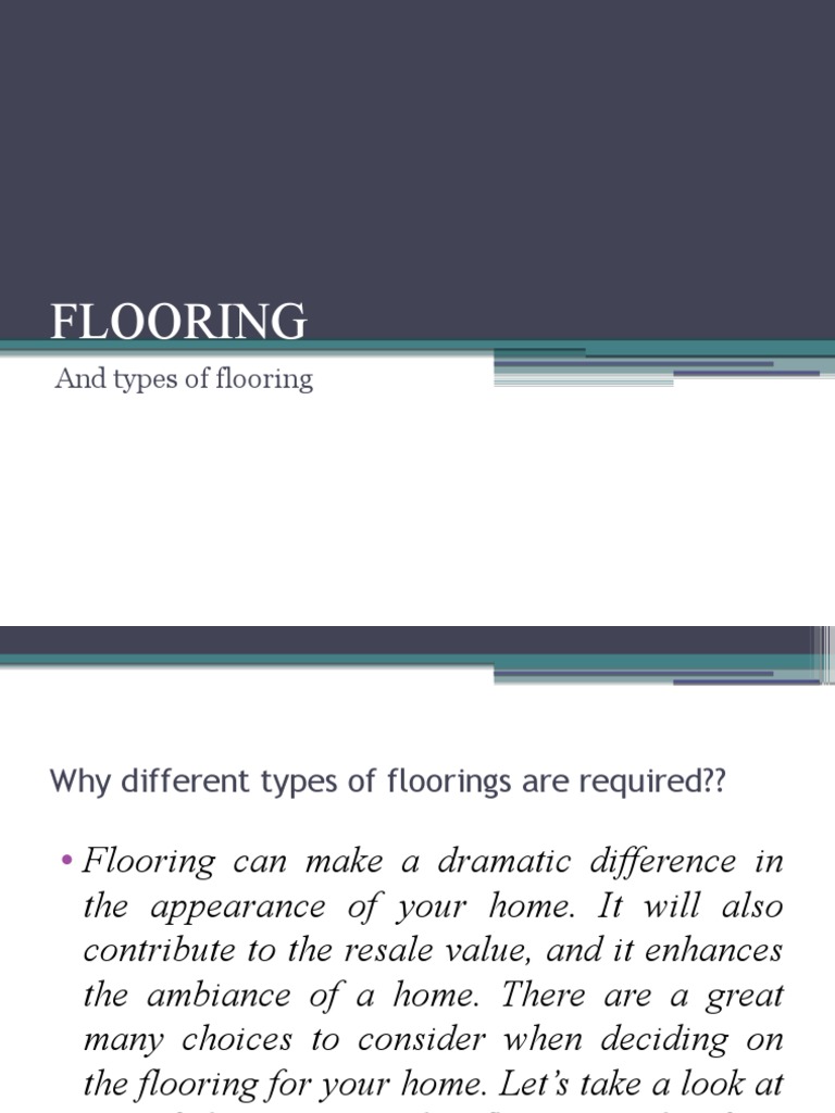 Types of Flooring Explained | PDF | Flooring | Tile