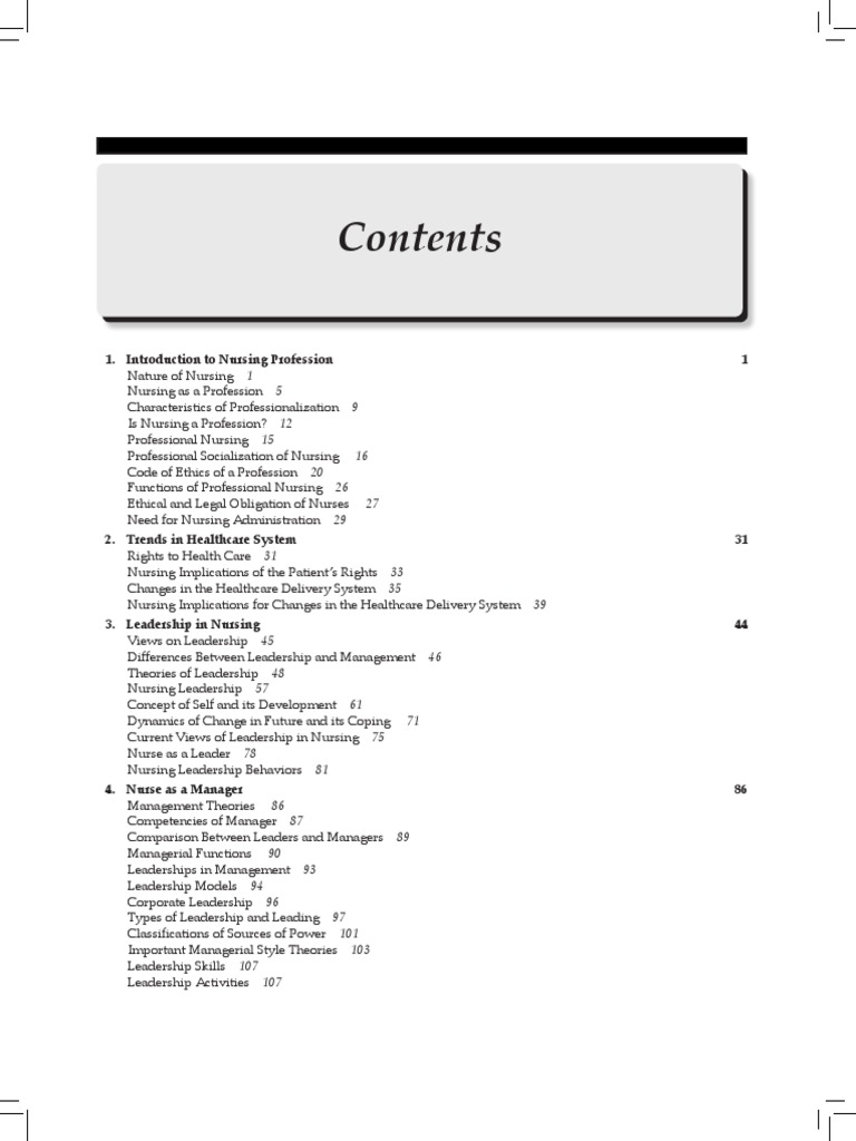 Introduction To Nursing Profession 1 | PDF | Nursing | Leadership