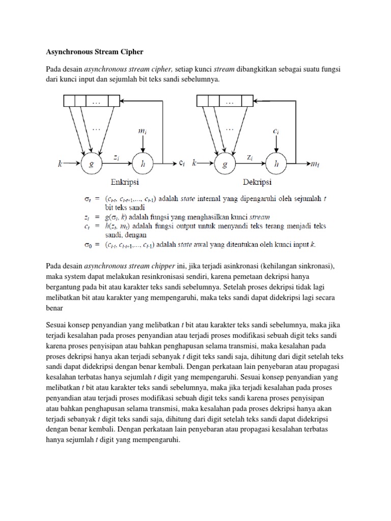 Asynchronous Stream Cipher | PDF