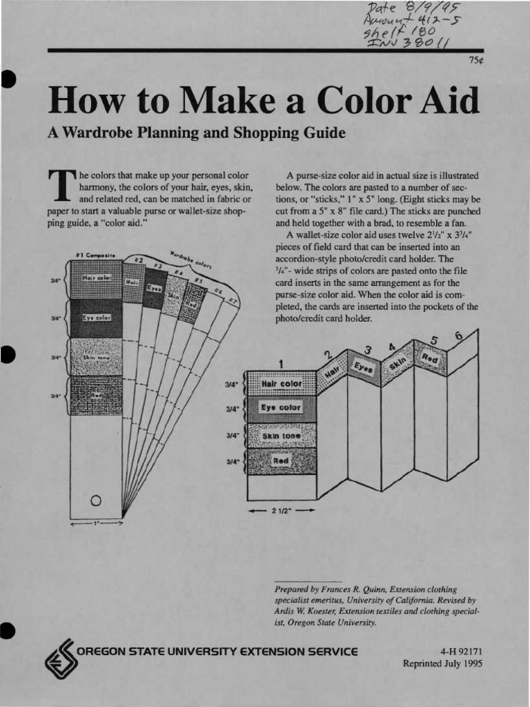 How To Make A Color Aid: A Wardrobe Planning and Shopping Guide | PDF ...