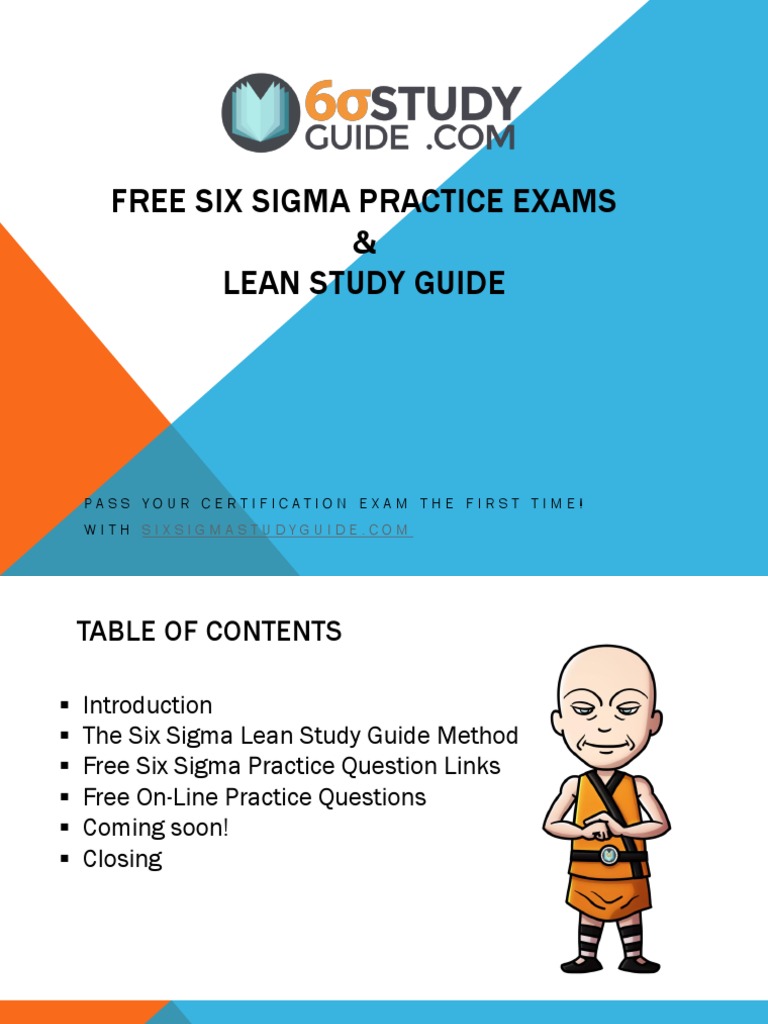 Free Six Sigma Practice Exams and Lean Study Guide From ...