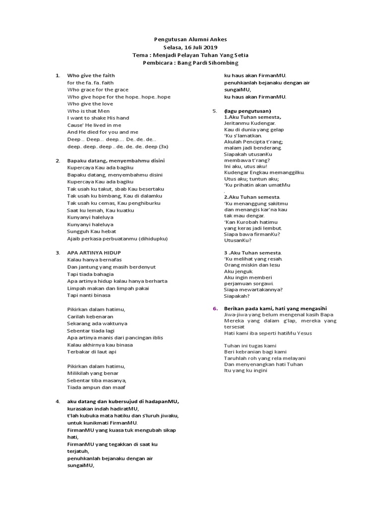 Pengutusan Alumni Ankes | PDF