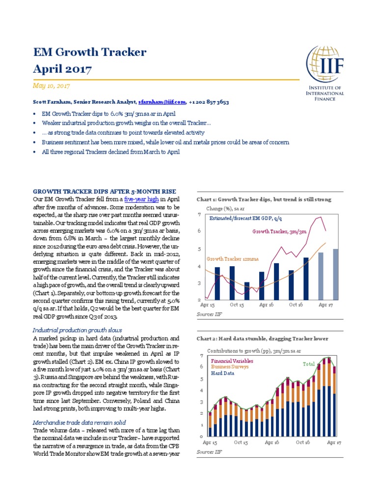 EM Growth Tracker April 2017 | PDF | Economic Growth | Macroeconomics
