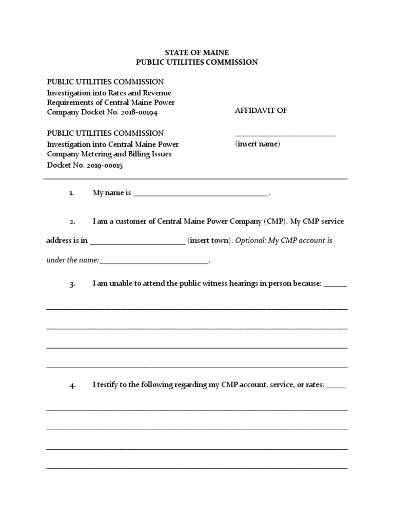 Template Affidavit | Notary Public | Affidavit