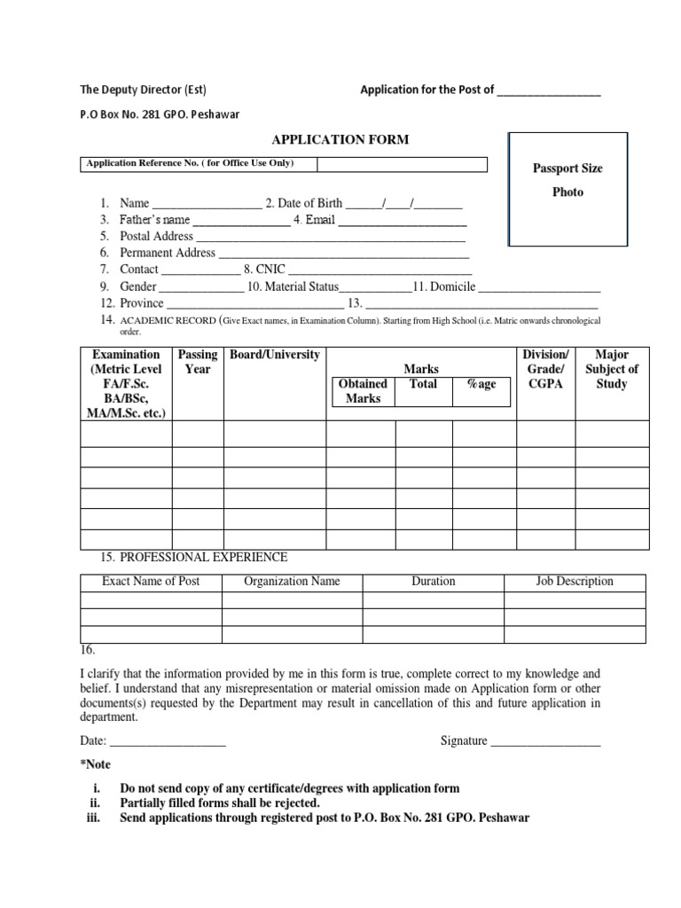 Application Form: Application Reference No. (For Office Use Only) | PDF