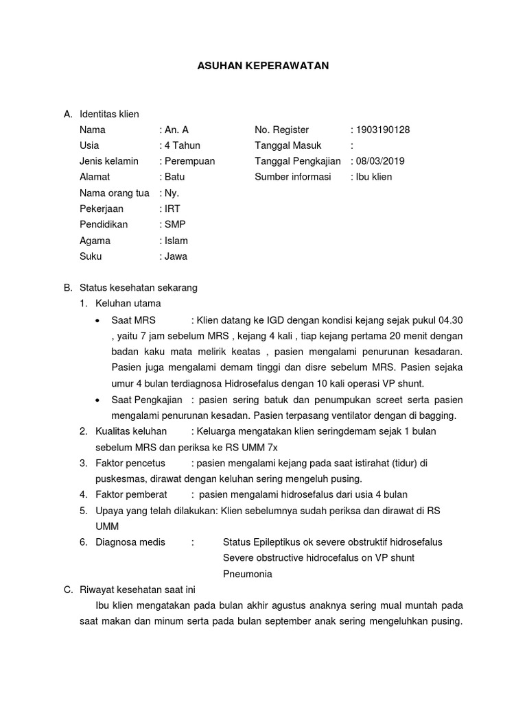 Askep Status Epileptikus | PDF