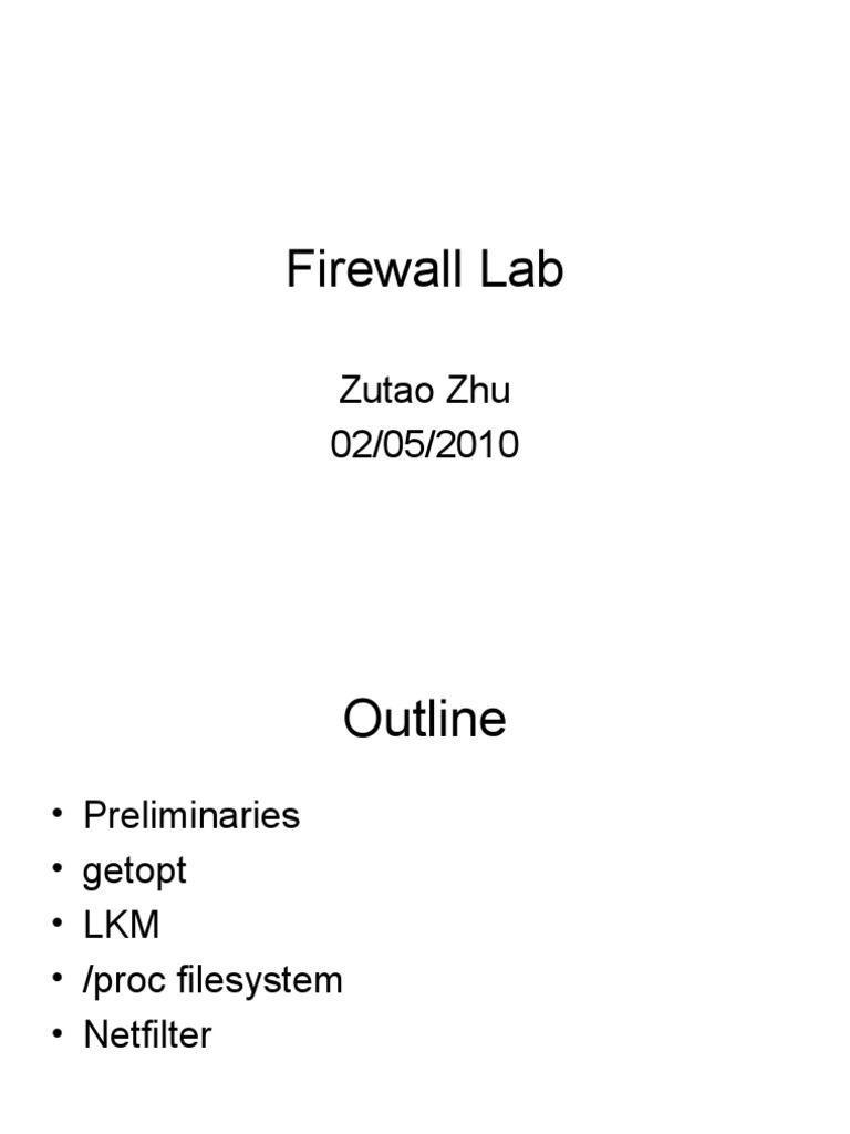 Firewall Lab Session | PDF | Pointer (Computer Programming) | Kernel (Operating System)