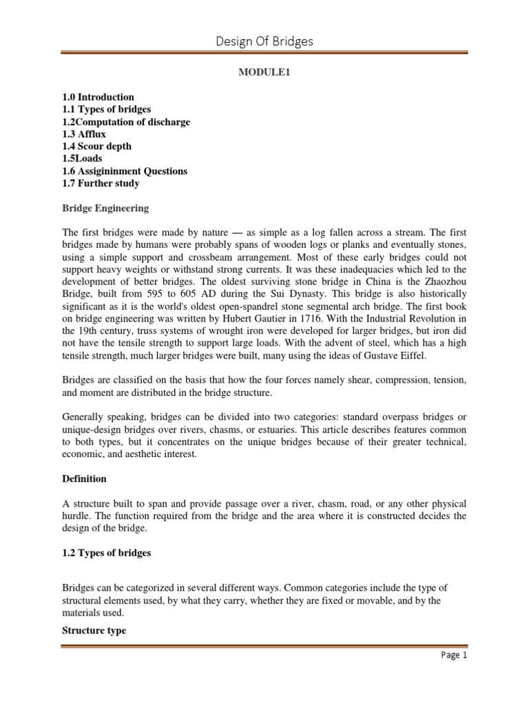 Design of Bridges Notes | PDF | Beam (Structure) | Truss
