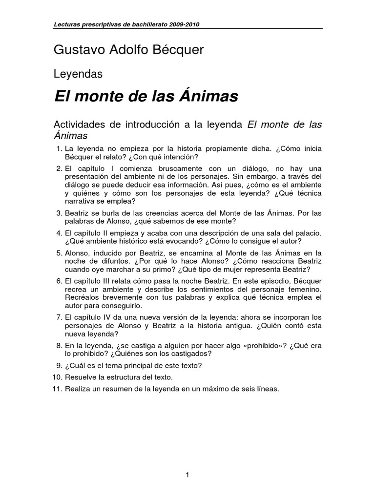 Resumen de "El monte de las Ánimas" | PDF | Caballeros templarios