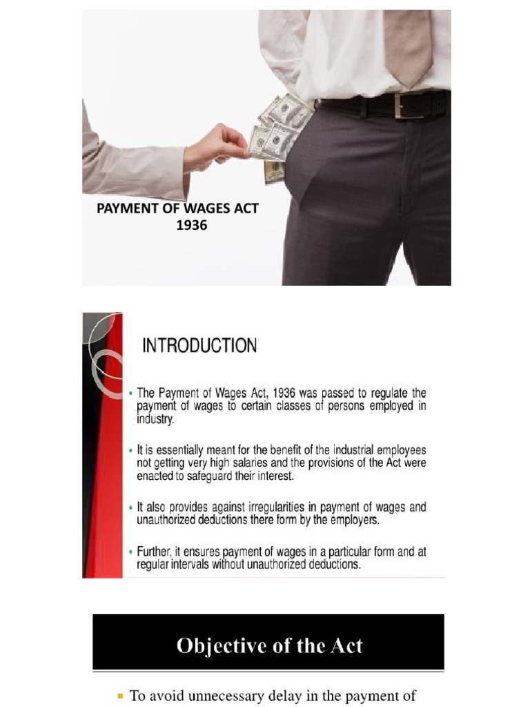 Payment of Wages Act 1936 | PDF