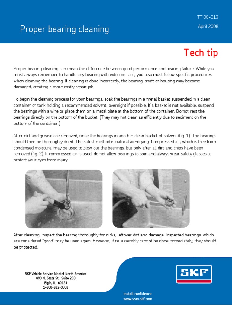 Tt08 013 Proper Bearing Cleaning | PDF | Bearing (Mechanical) | Materials