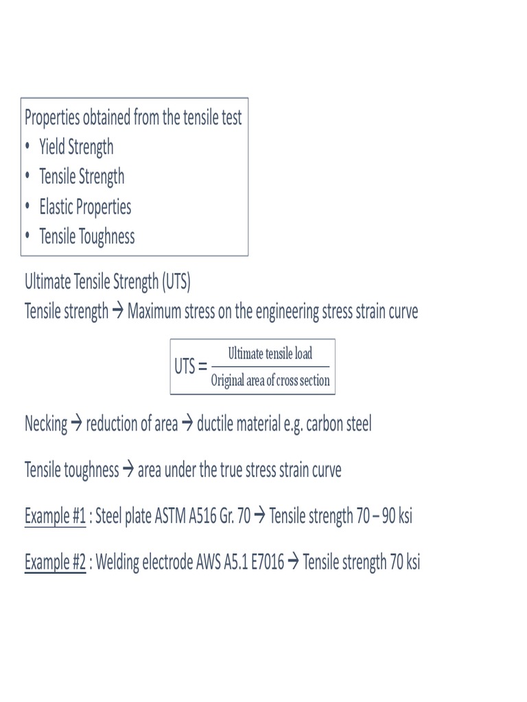 Ultimate Tensile Strength Guide | PDF | Ultimate Tensile Strength ...