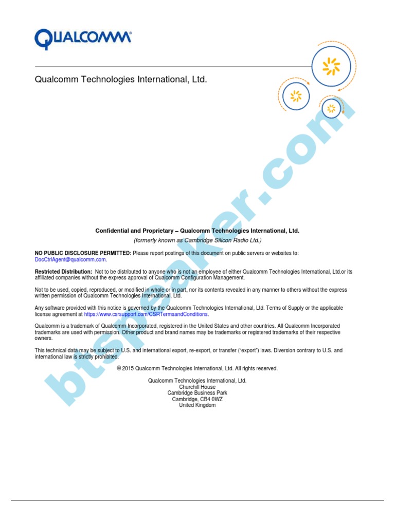 CSRA64215 QFN Data Sheet PDF | PDF | Bluetooth | Telecommunications ...