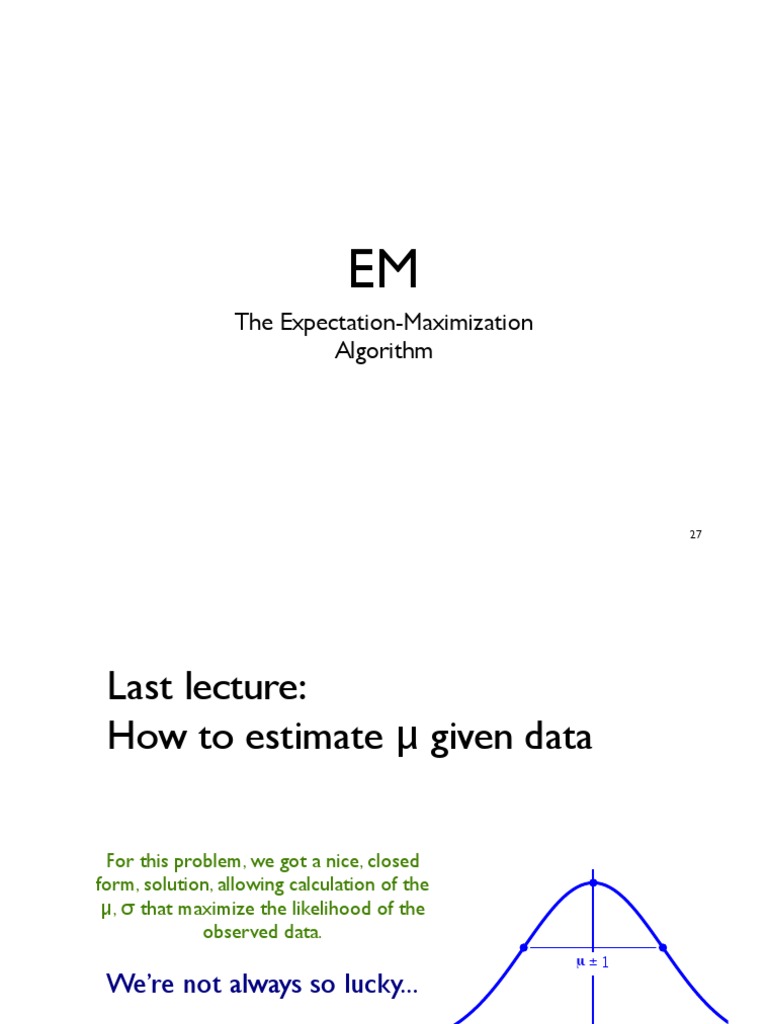 Expectation Maximization Pdf Statistical Theory Statistics