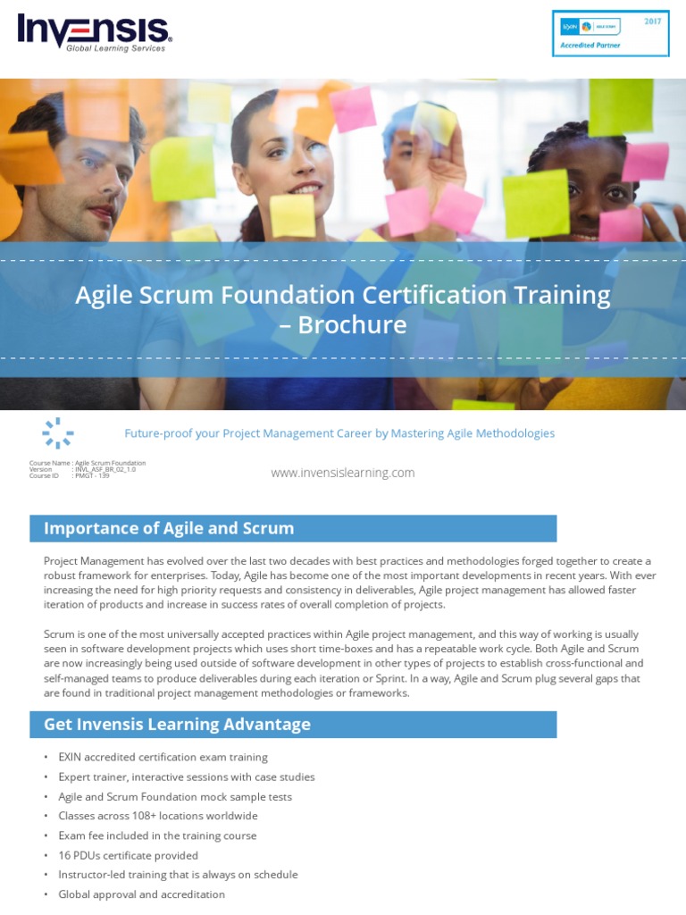 Agile and Scrum Foundation - Brochure | PDF | Scrum (Software ...