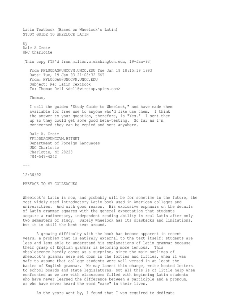 Latin Exercises To Expand Wheelock's Latin Textbook | PDF | Grammatical ...