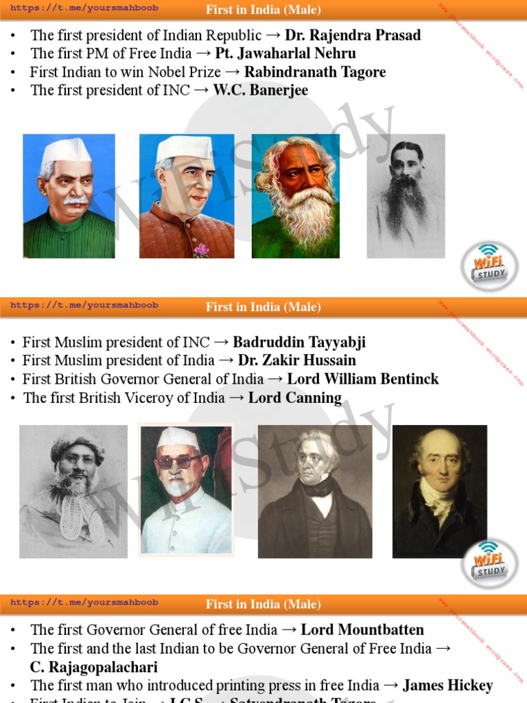 First in India Men | PDF | Politics Of India | Government Of India