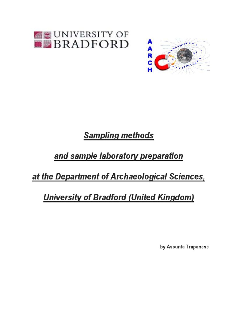 Sampling Methods and Sample Laboratory Preparation at The Department of ...