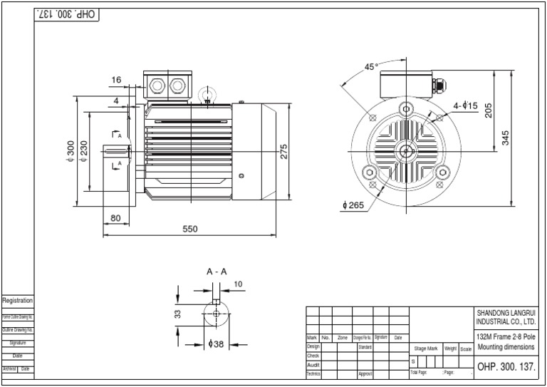 IEC 132M IMB5 Mounting Dimensions | PDF | Computer Standards