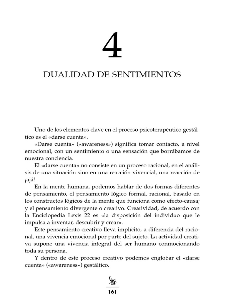 Dualidad de Sentimientos en Psicoterapia | PDF | Percepción | Terapia ...