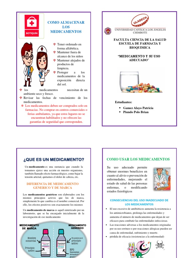 Diptico | PDF | Medicamentos con receta | Ciencias de la vida