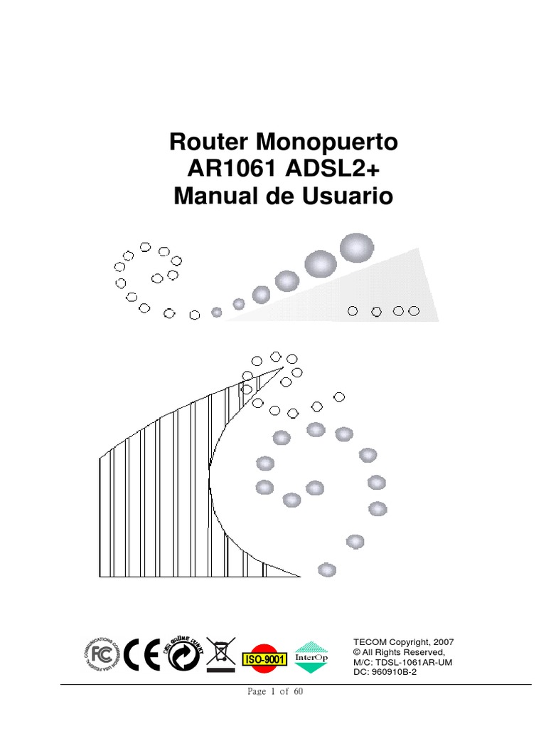 Manual Usuario Fabricante Router Monopuerto Observa Ar1061 PDF | PDF ...