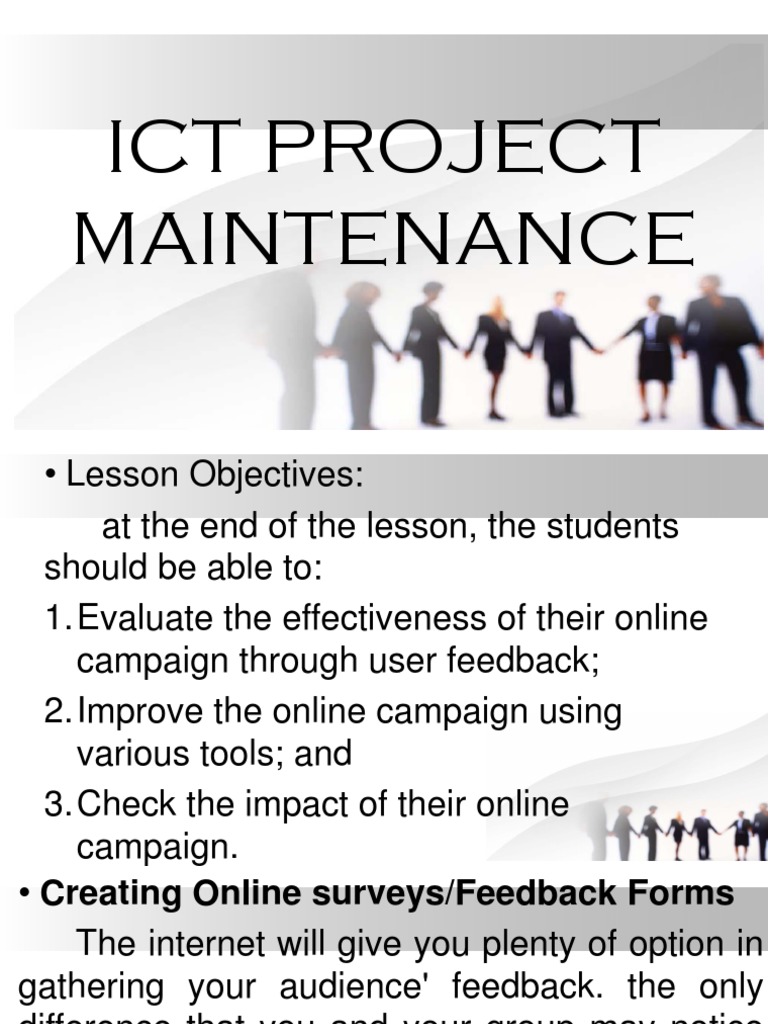 Ict Project Maintenance | PDF | Educational Technology | Question