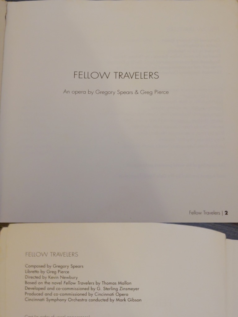 Fellow Travelers | PDF | Opera | Vocal Music